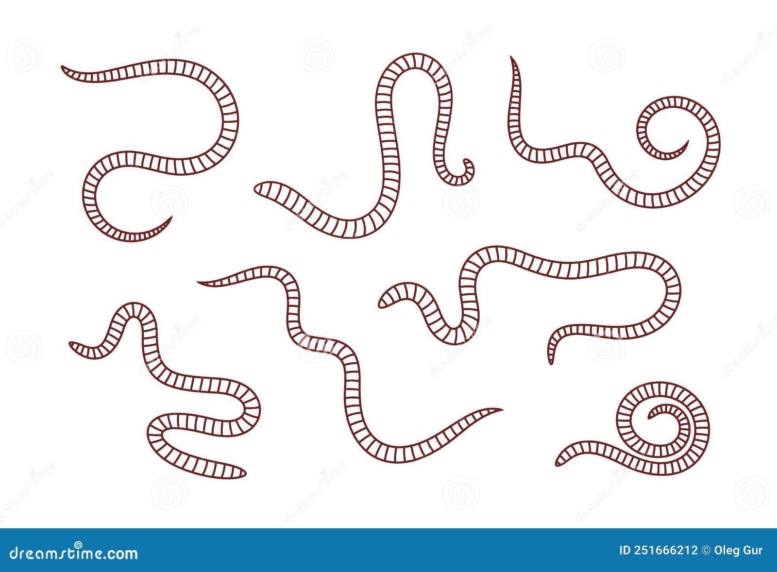 Earthworm Outline. Isolated Earthworm on White Background Stock Vector ...