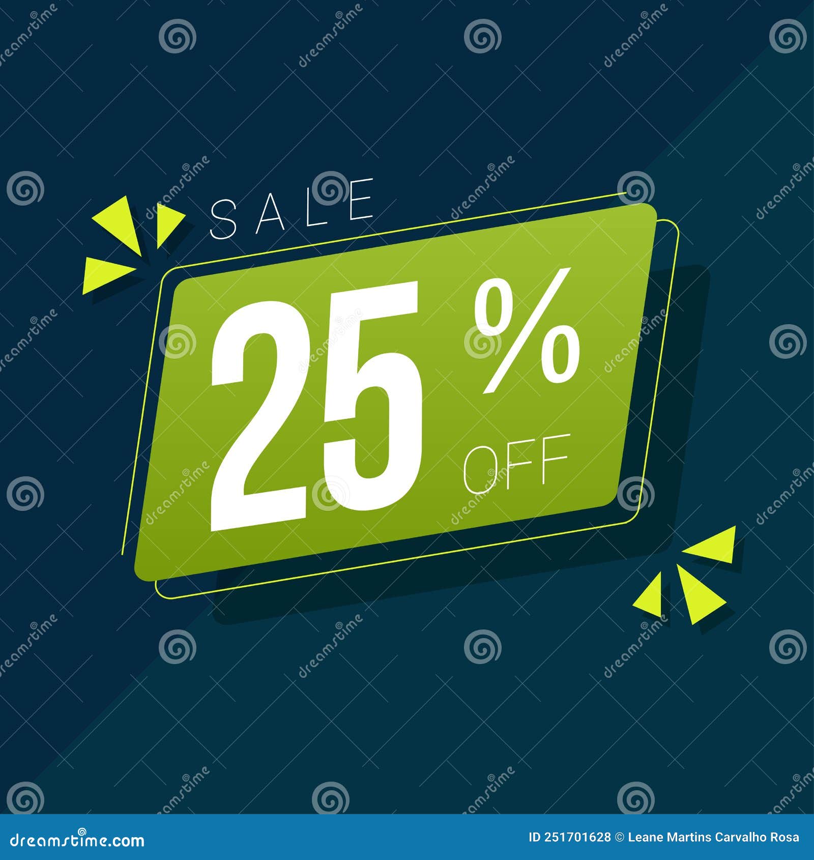 25 Off Green Label for Sale Discount Green Rectangular Shape Percent ...