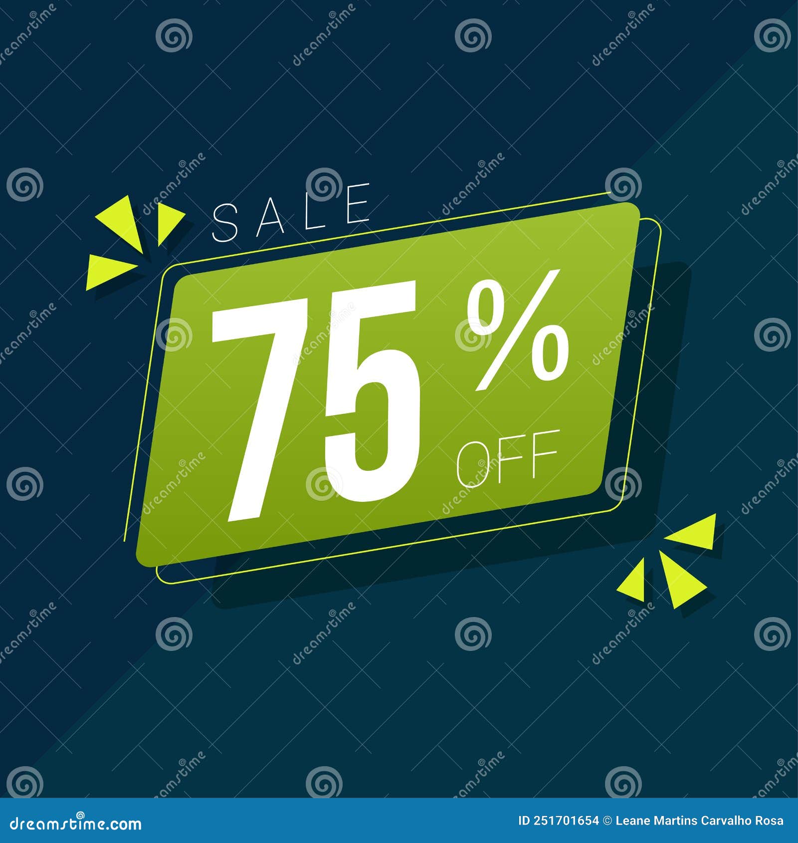 75 Off Green Label for Sale Discount Green Rectangular Shape Percent ...