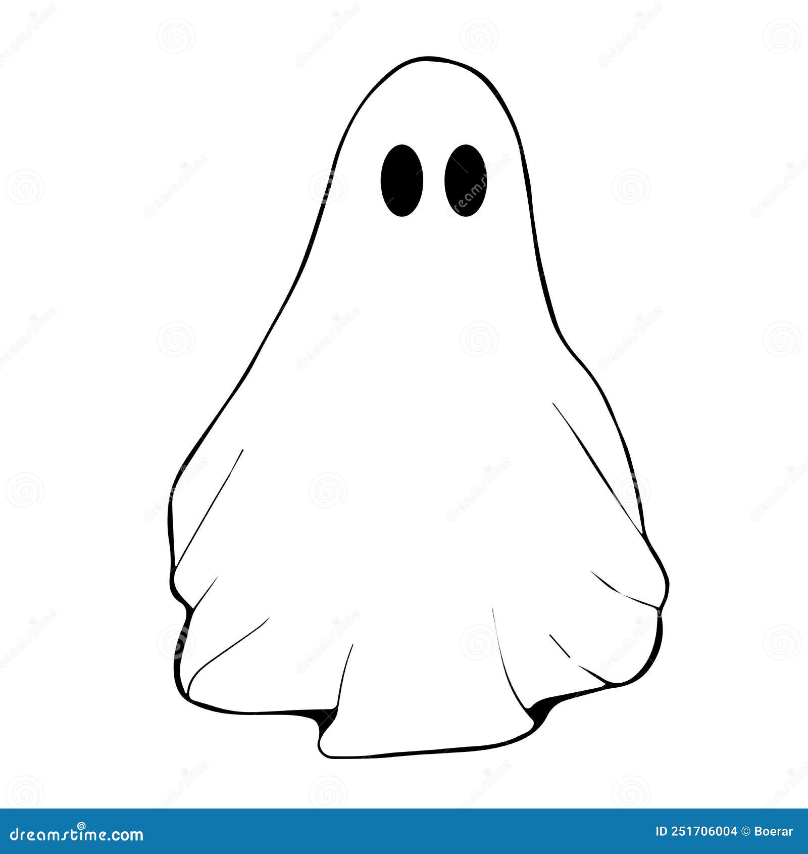 Ghost. Sketch. Vector Illustration. Coloring Book For Children.Drawing ...