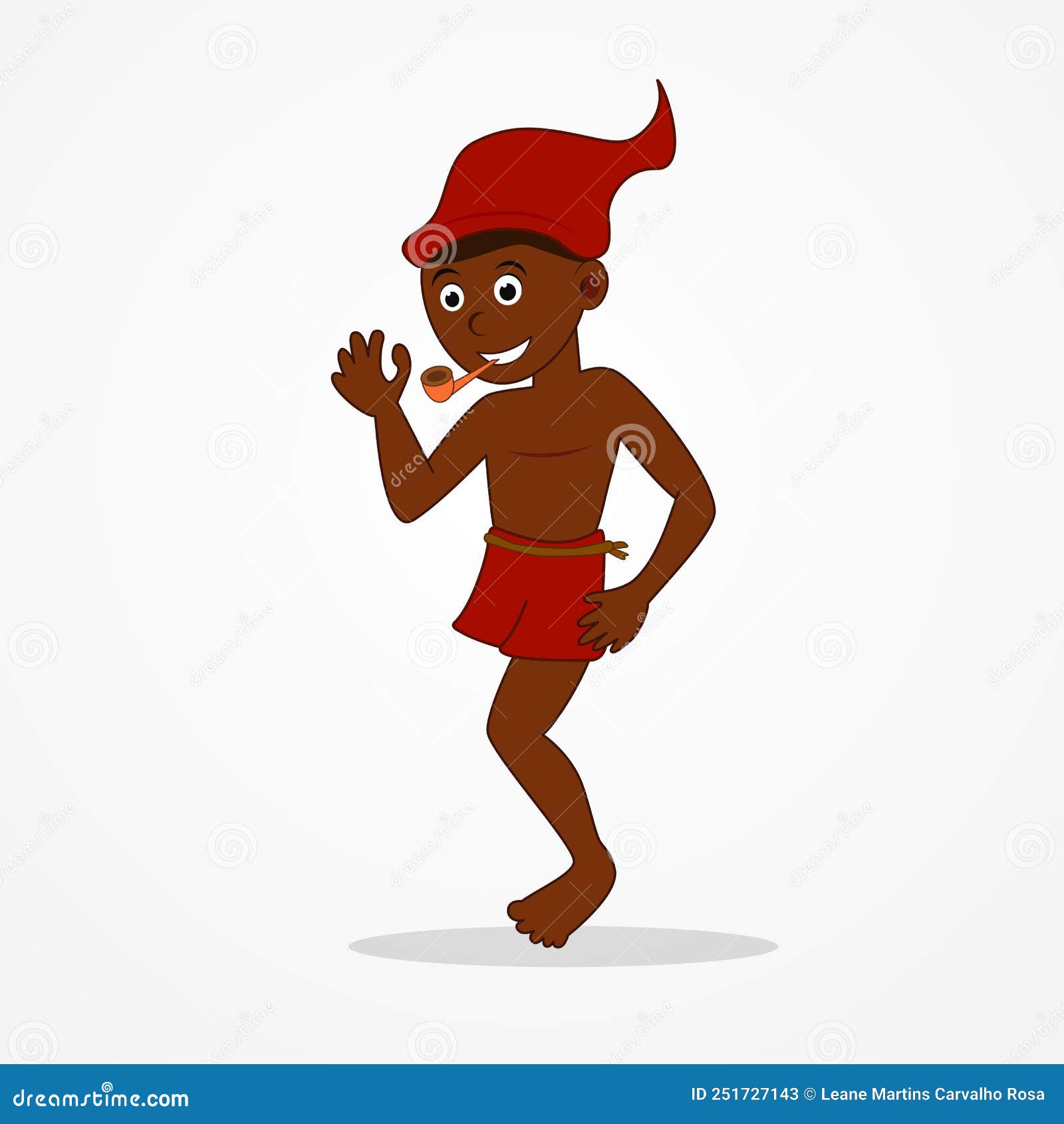 Saci Folclore Character Brazil Stock Vector - Illustration of saci ...