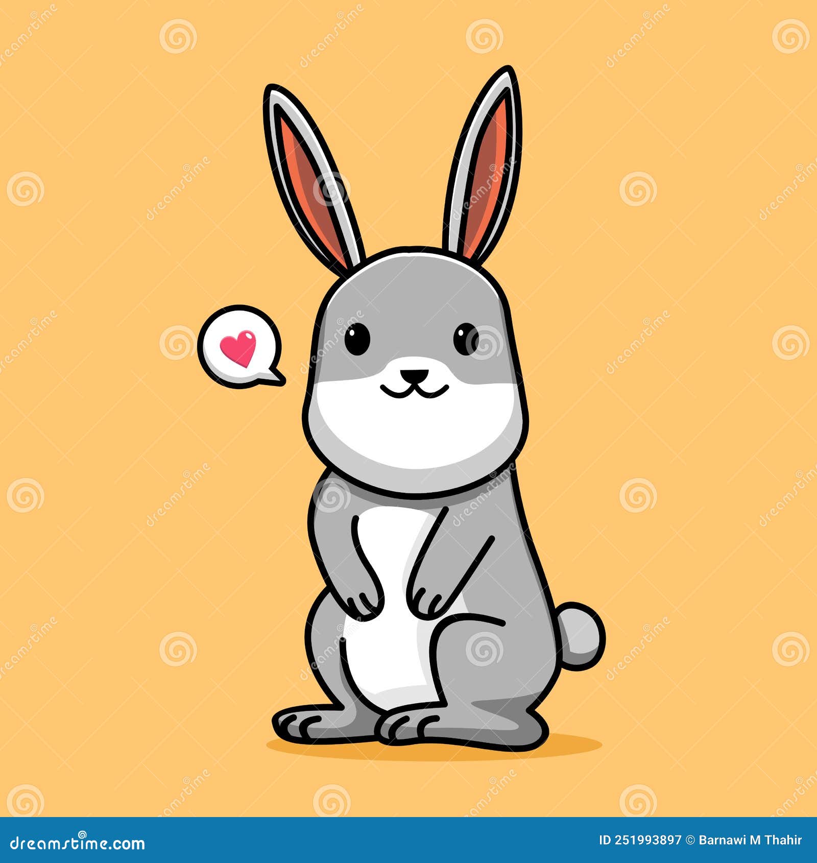 Cute Rabbit Mascot Cartoon Design Stock Vector - Illustration of hare ...