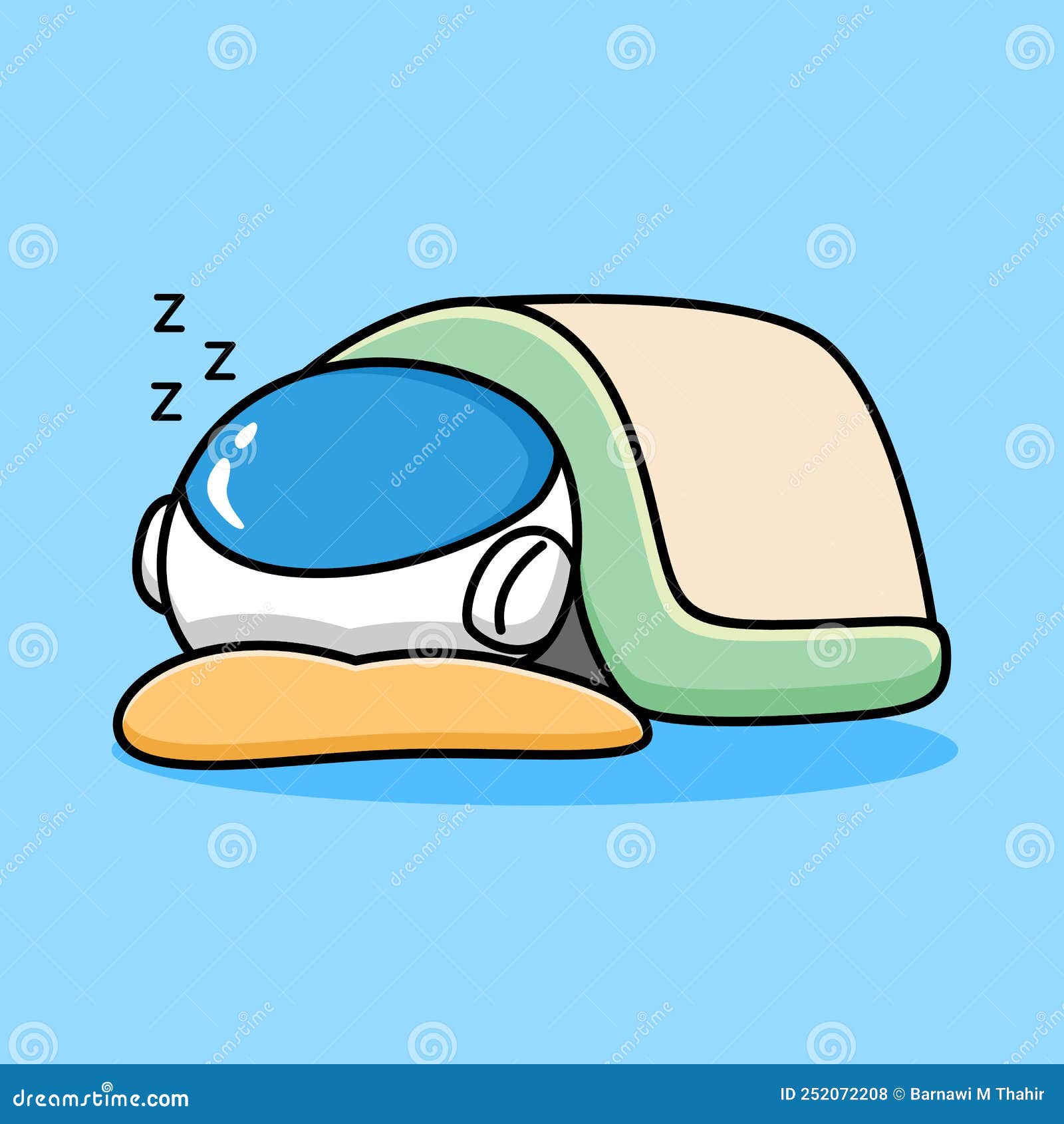 Cute Astronaut Sleeping Cartoon Stock Vector - Illustration of logo ...