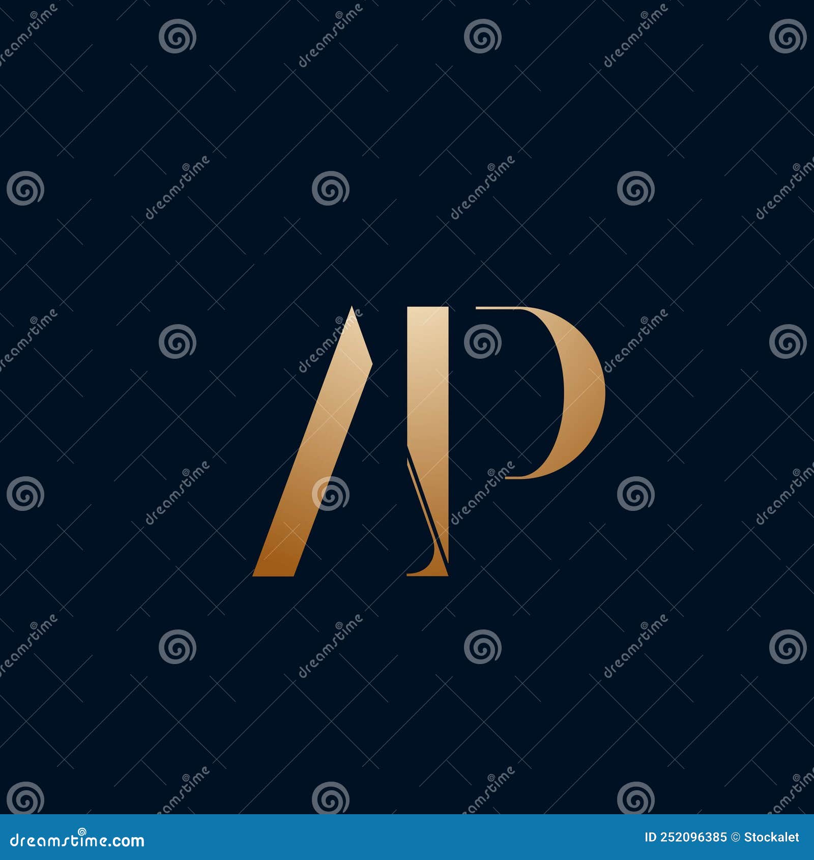 AP Monogram. Abstract Uppercase Letter a, Letter P Logo. Stock Vector ...