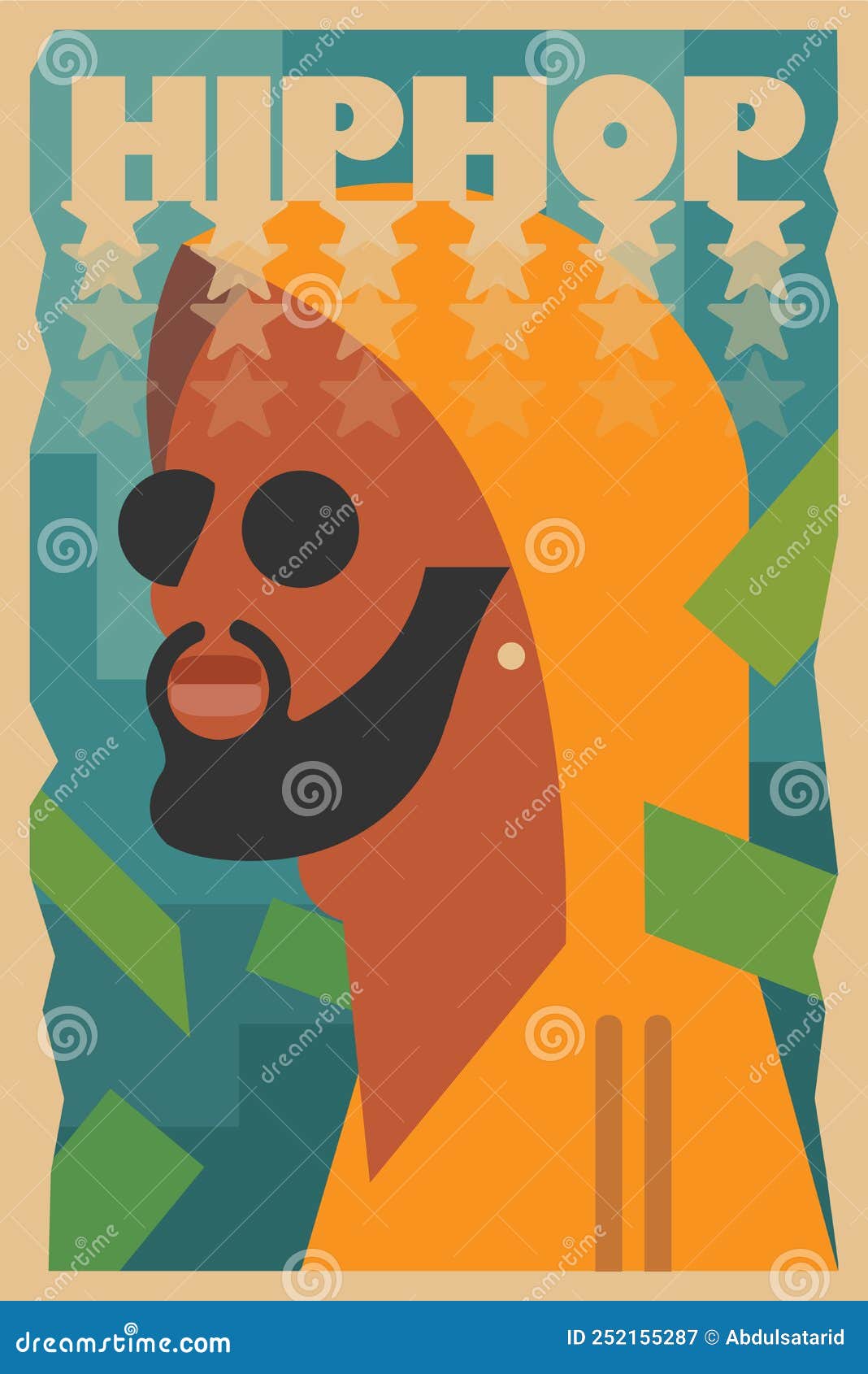 Hip hop poster stock vector. Illustration of creation - 252155287