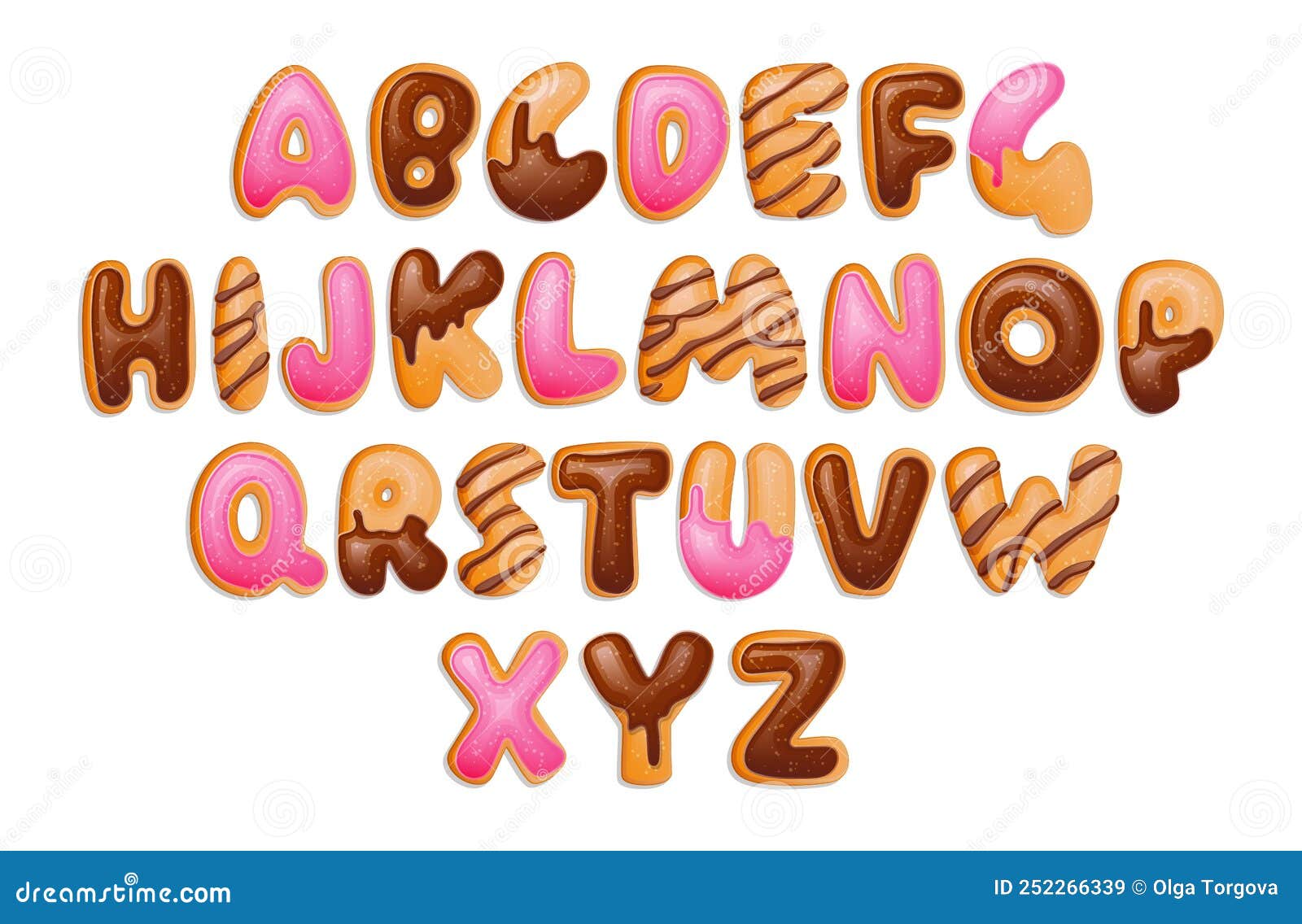 Donuts Alphabet, Great Design for Any Purposes. Stock Vector ...