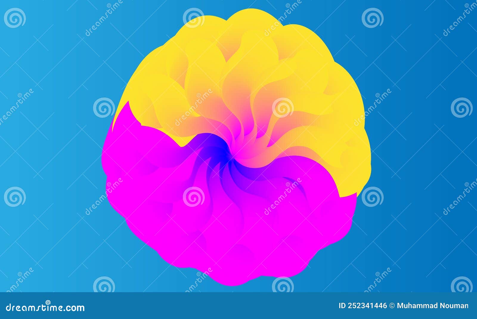 Illustration of Flower Like Pattern of Different Colors. Abstract ...