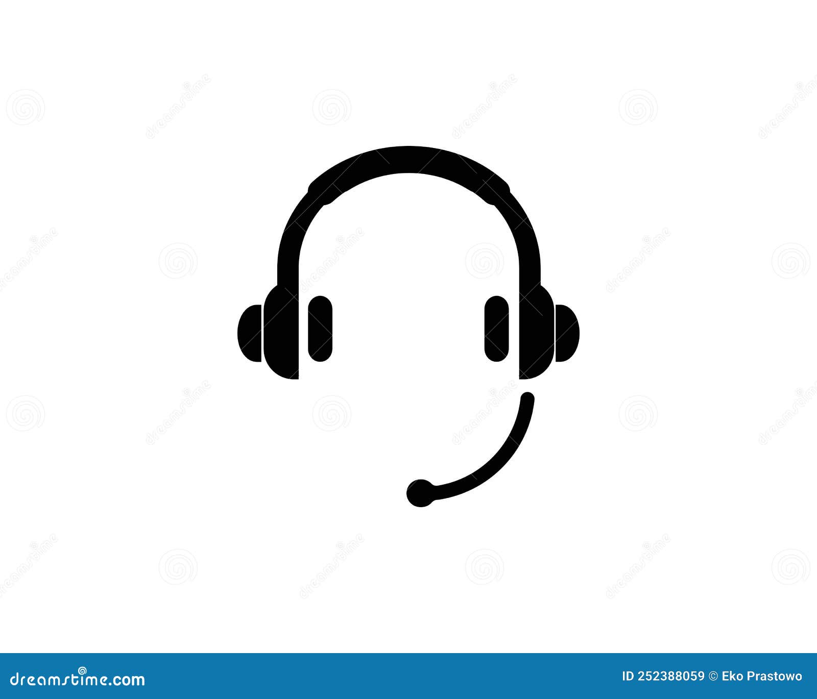 Headset Icon Vector Illustration Logo Template for Many Purpose Stock ...