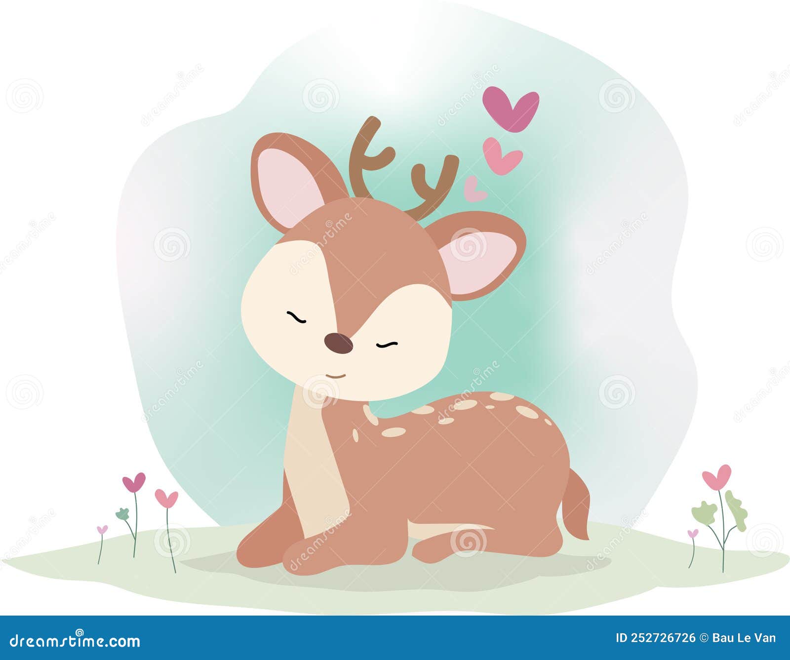 Fawn Cute Animal Illustration Use Stock Illustrations – 6 Fawn Cute ...