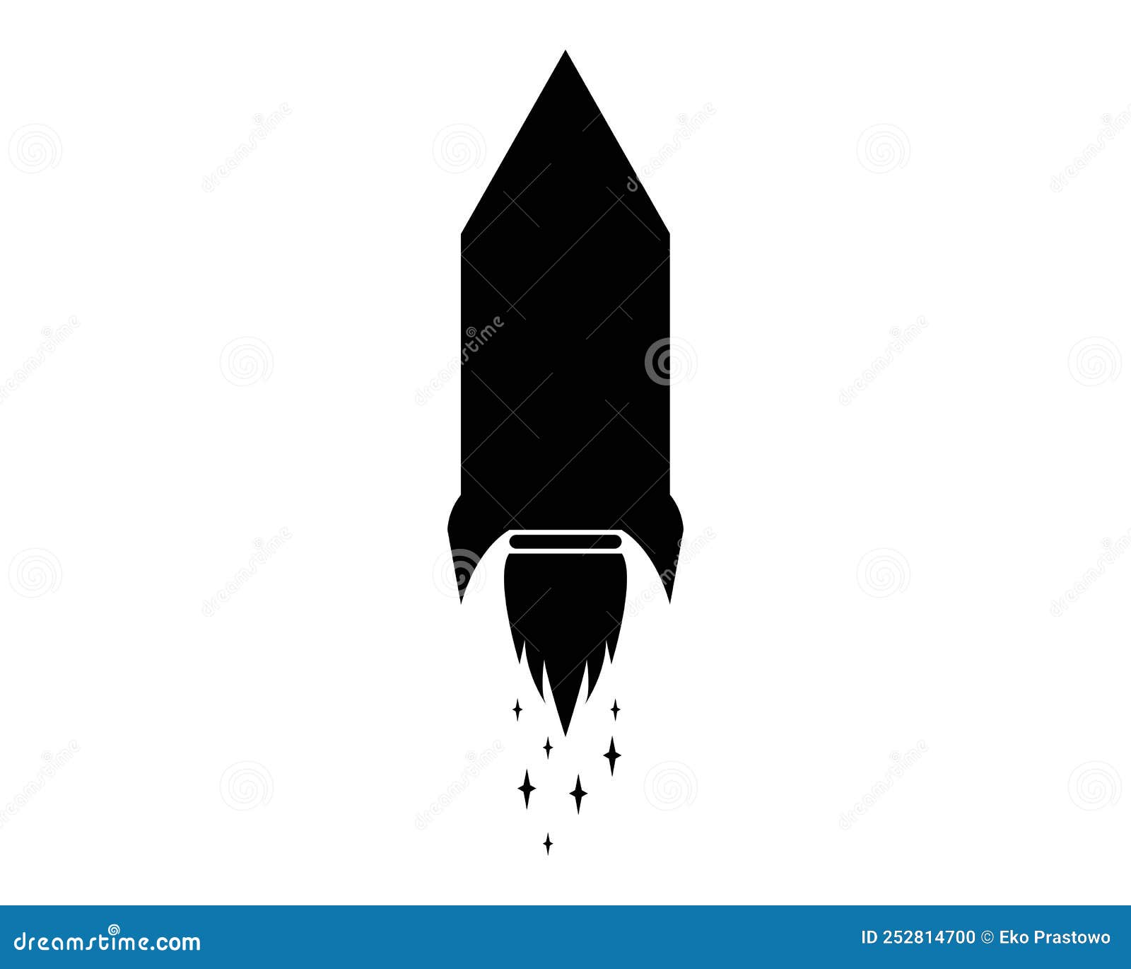Rocket Silhouette Illustration Astronaut Vehicle Icon. Rocket Launch ...