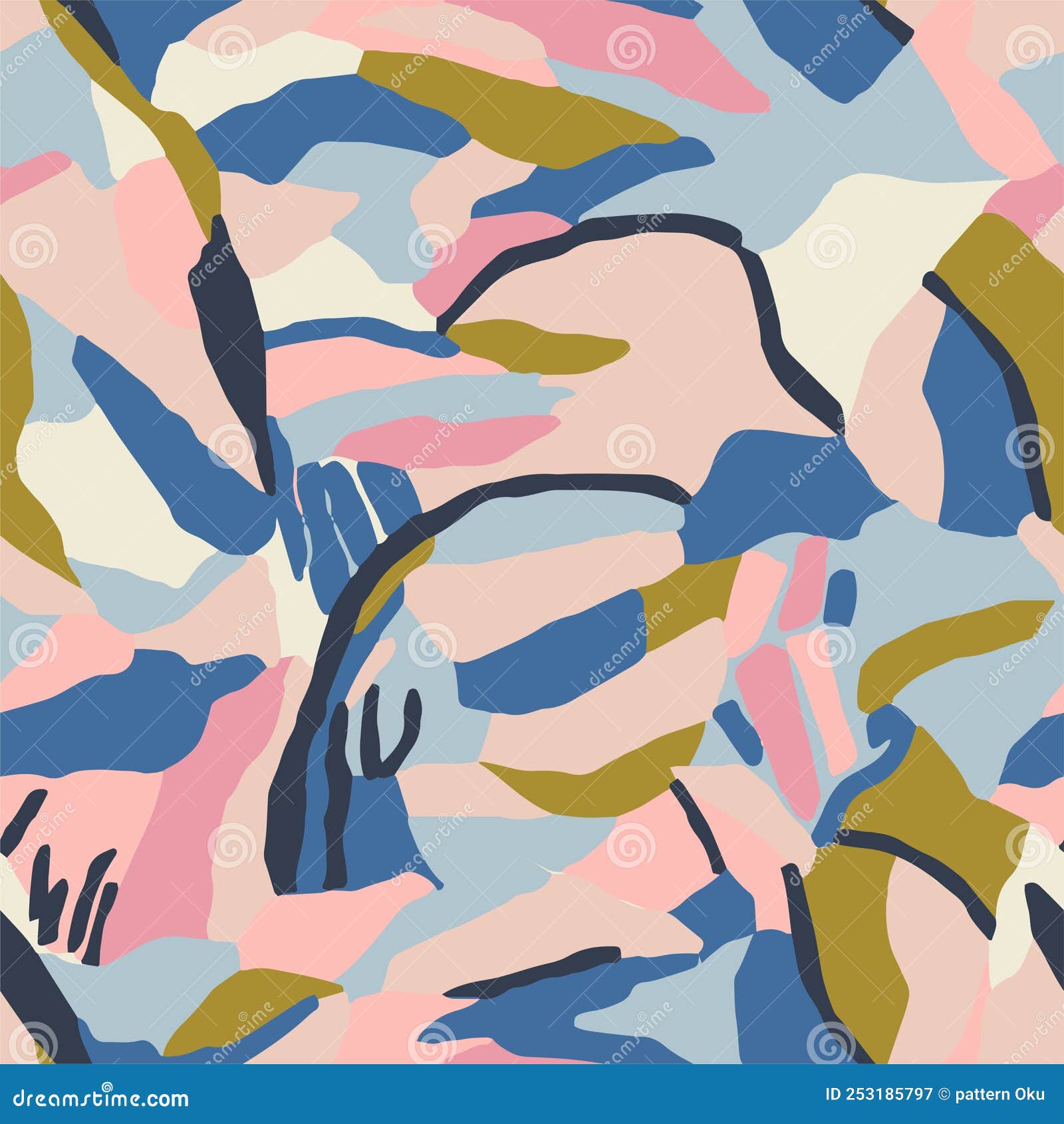 Vector Abstract Layers Illustration Seamless Repeat Pattern Stock ...