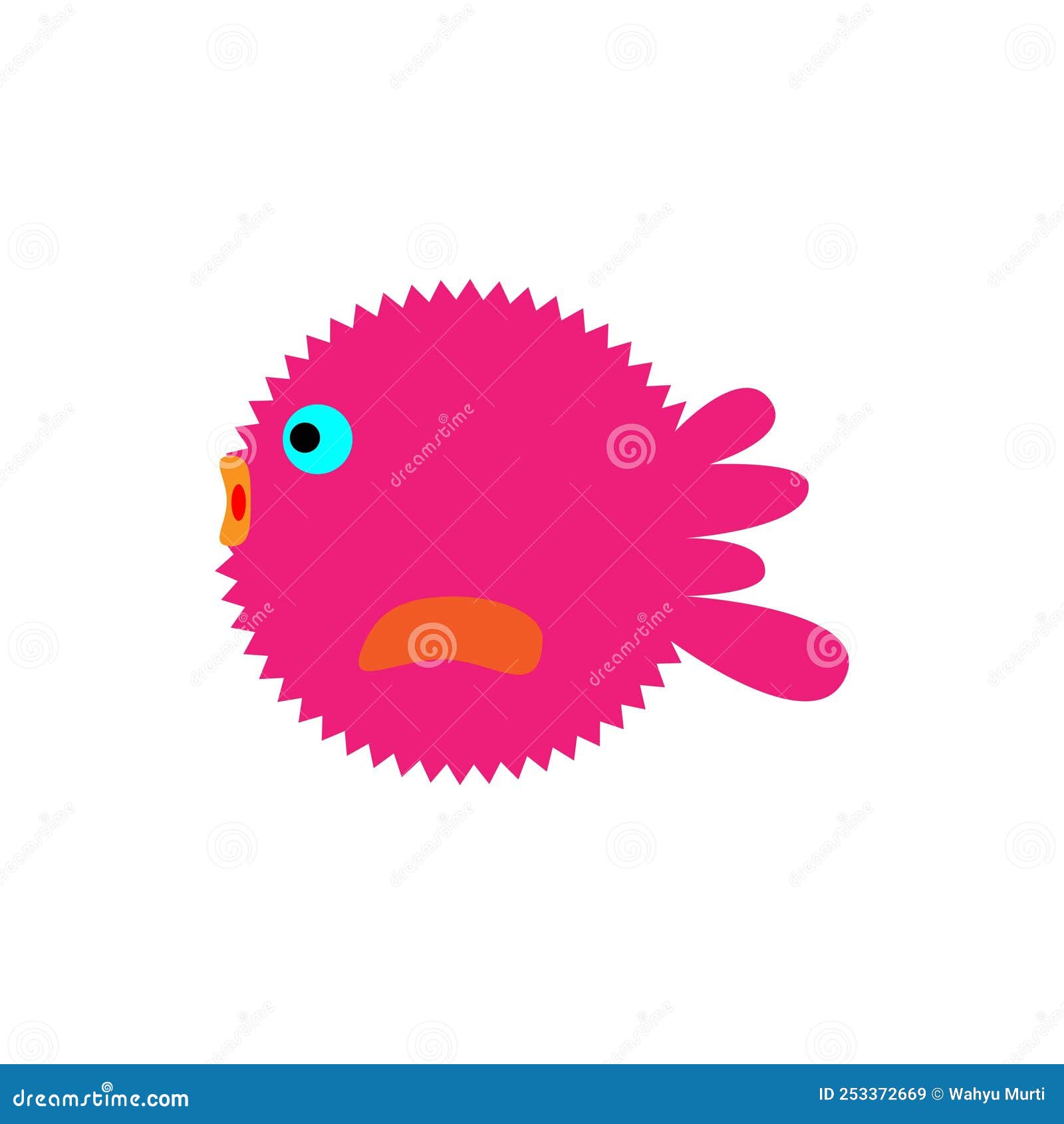Spiked Fish Icon Vector Illustration | CartoonDealer.com #361768254
