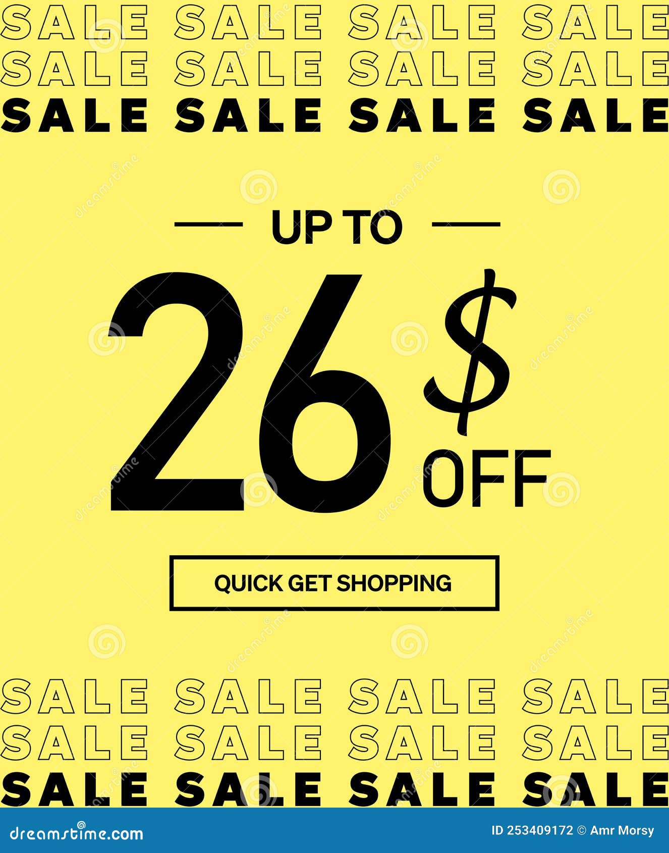 Sale Up To 26$ Off Shopping Day Poster or Banner with Gift Box Stock ...