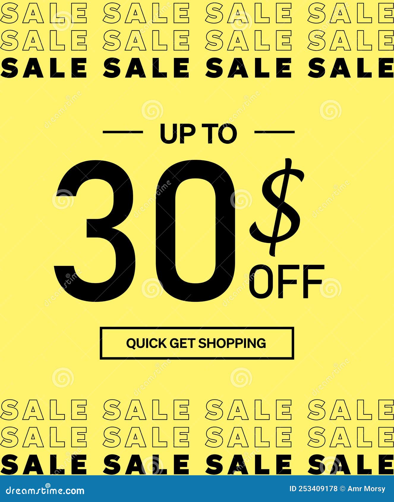 Sale Up To 30$ Off Shopping Day Poster or Banner with Gift Box Stock ...
