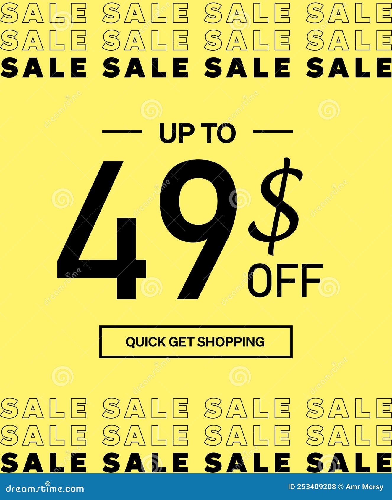Sale Up To 49$ Off Shopping Day Poster or Banner with Gift Box Stock ...