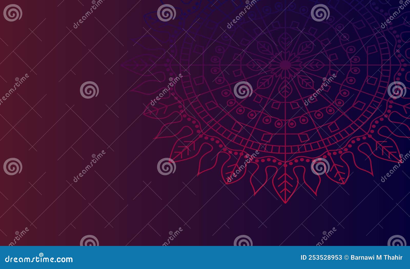 Colorful Mandala Banner Background Design Stock Vector - Illustration ...