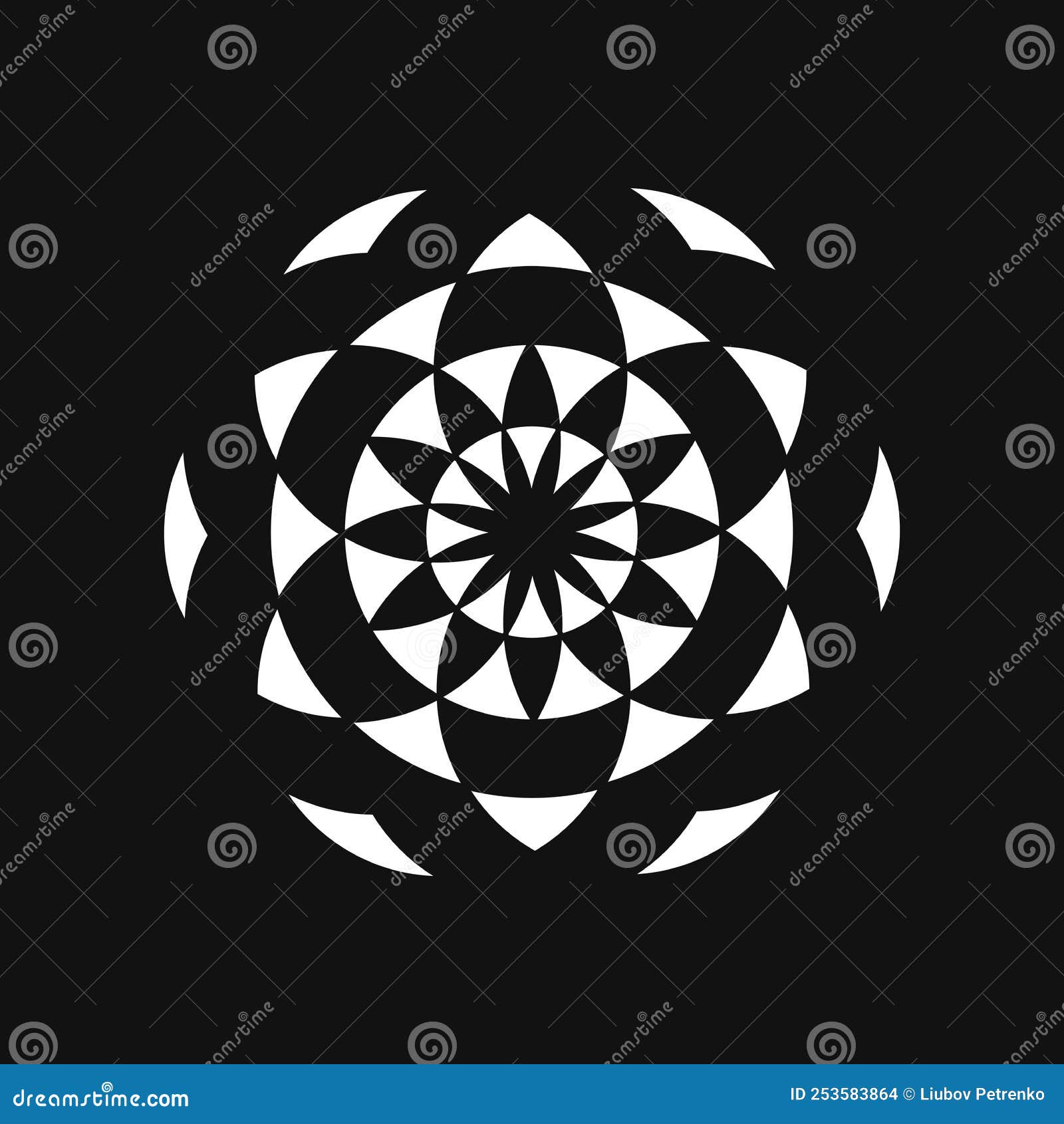 Minimal Abstract Symbol Circle Vortex Logo Stock Vector - Illustration ...