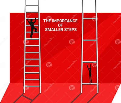 Importance of Smaller Steps Vector Illustration Stock Illustration ...