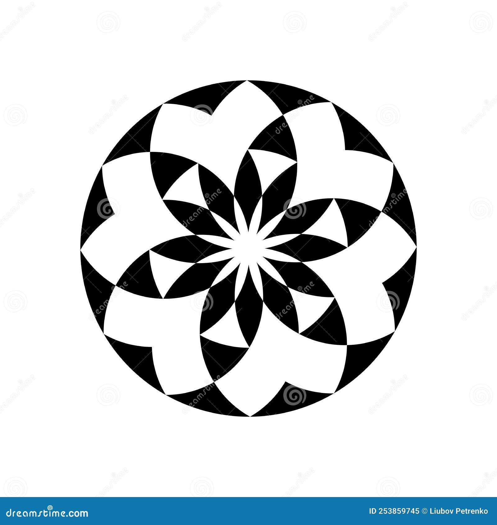 Minimal Abstract Symbol Circle Vortex Logo Stock Vector - Illustration ...