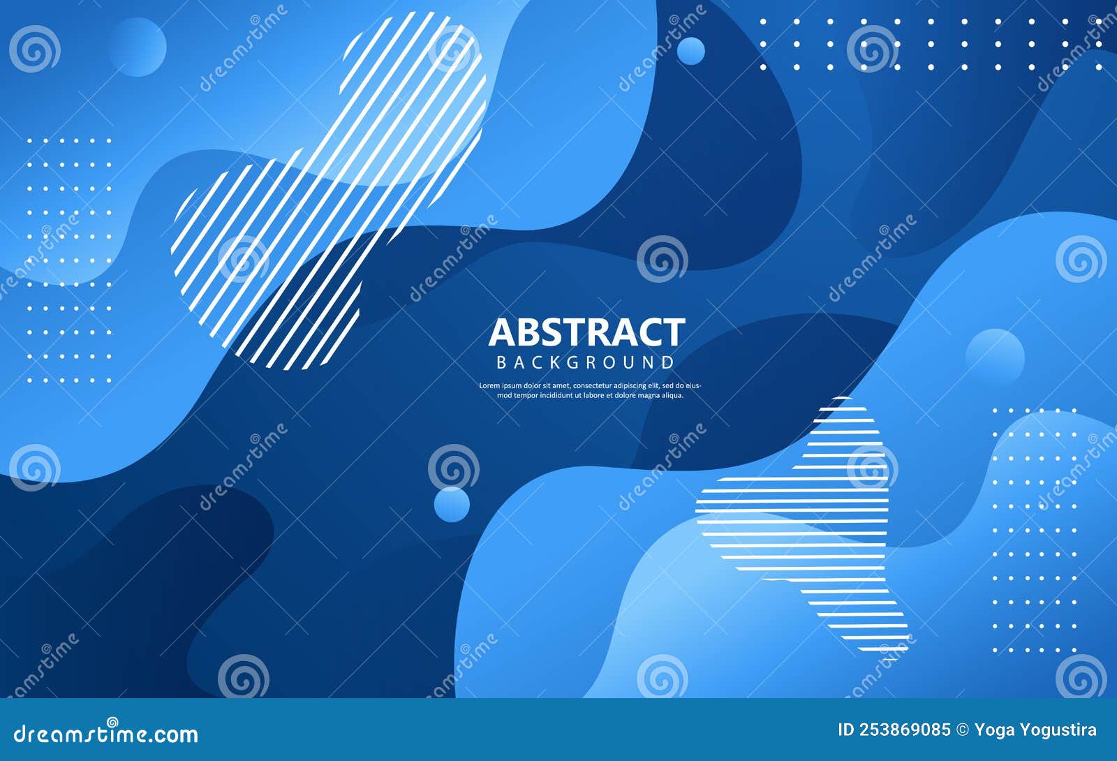 Abstract Geometric Overlap Layer Blue Colors Background Vector Stock ...
