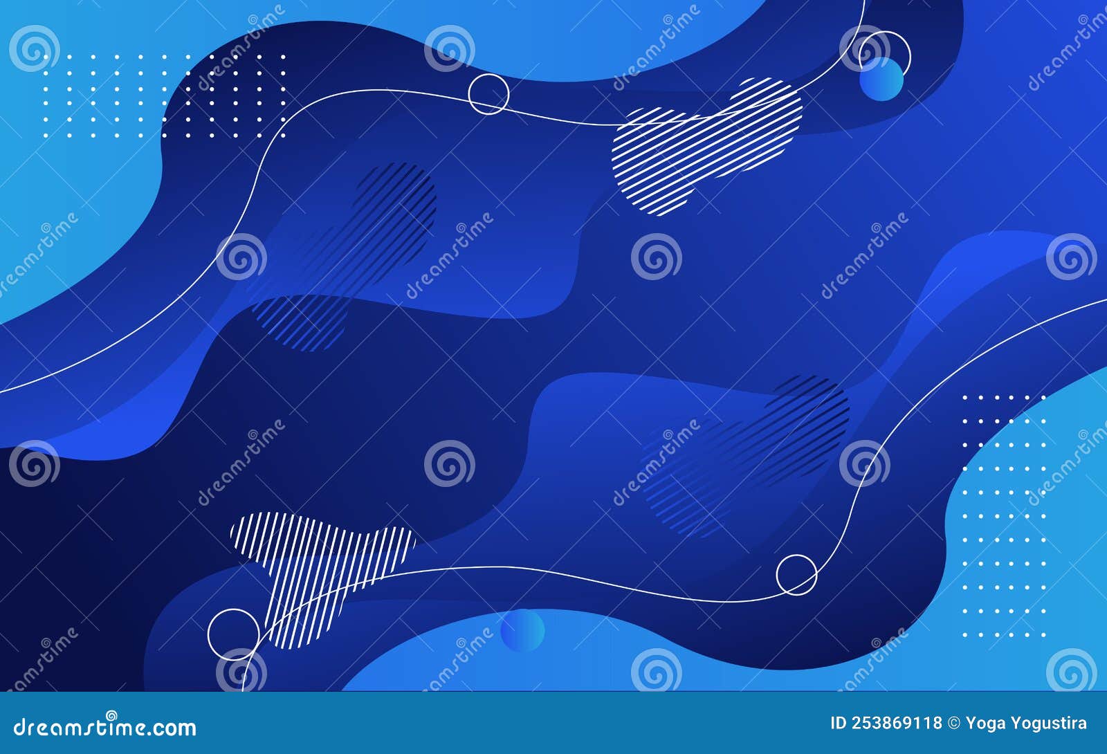 Abstract Geometric Overlap Layer Blue Colors Background Vector Stock ...