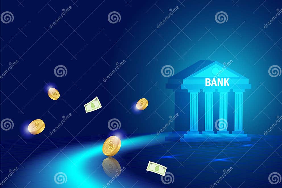 Digital Bank Building with Online Payment, Secure Money and Innovation ...