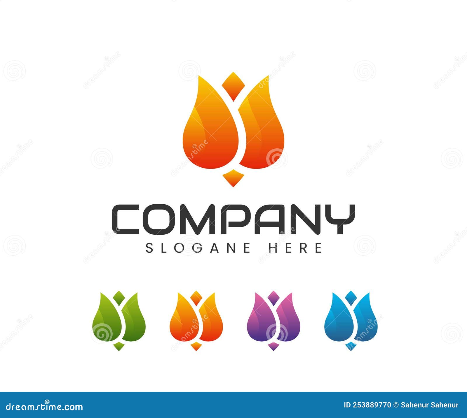 Creative Flower Inspiration Design Template. Leave Nature Logo Design ...