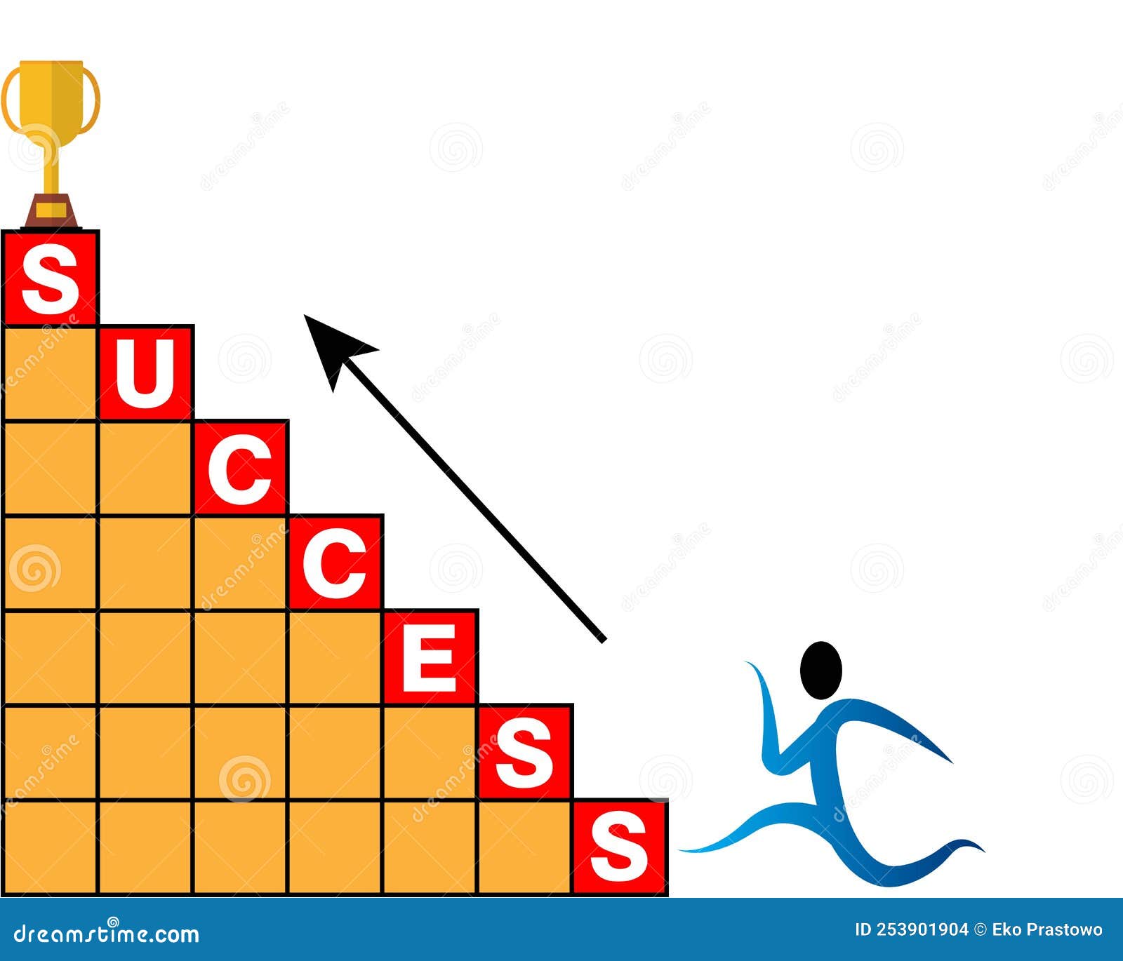 Symbol of Ambition, Success and Achievement. Way To Get Success Concept ...