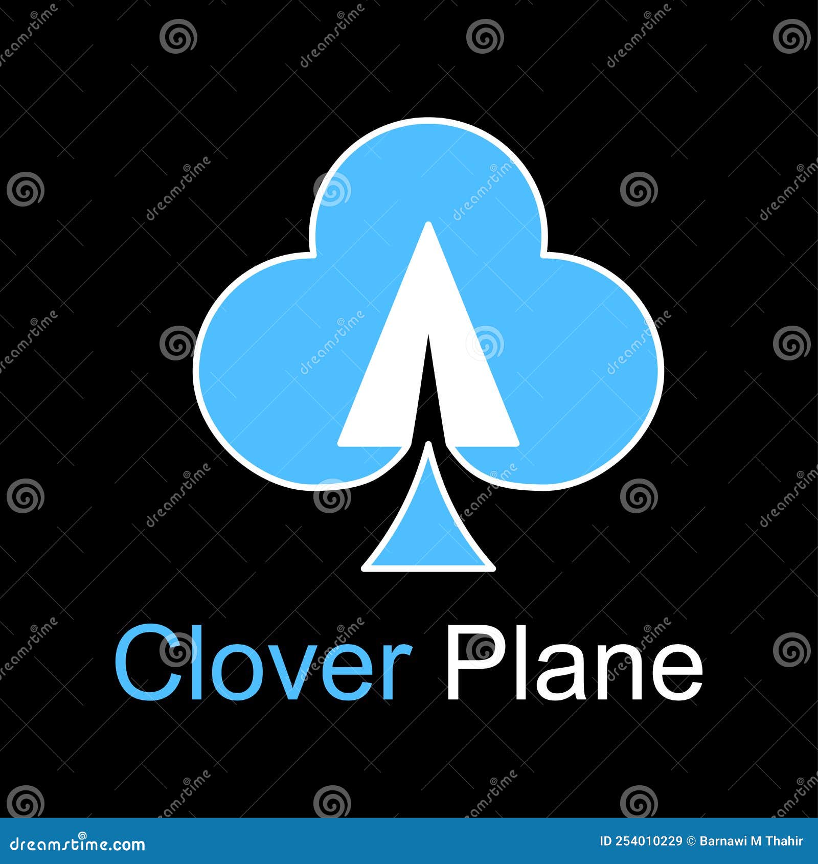 Clover plane logo design stock vector. Illustration of abstract - 254010229