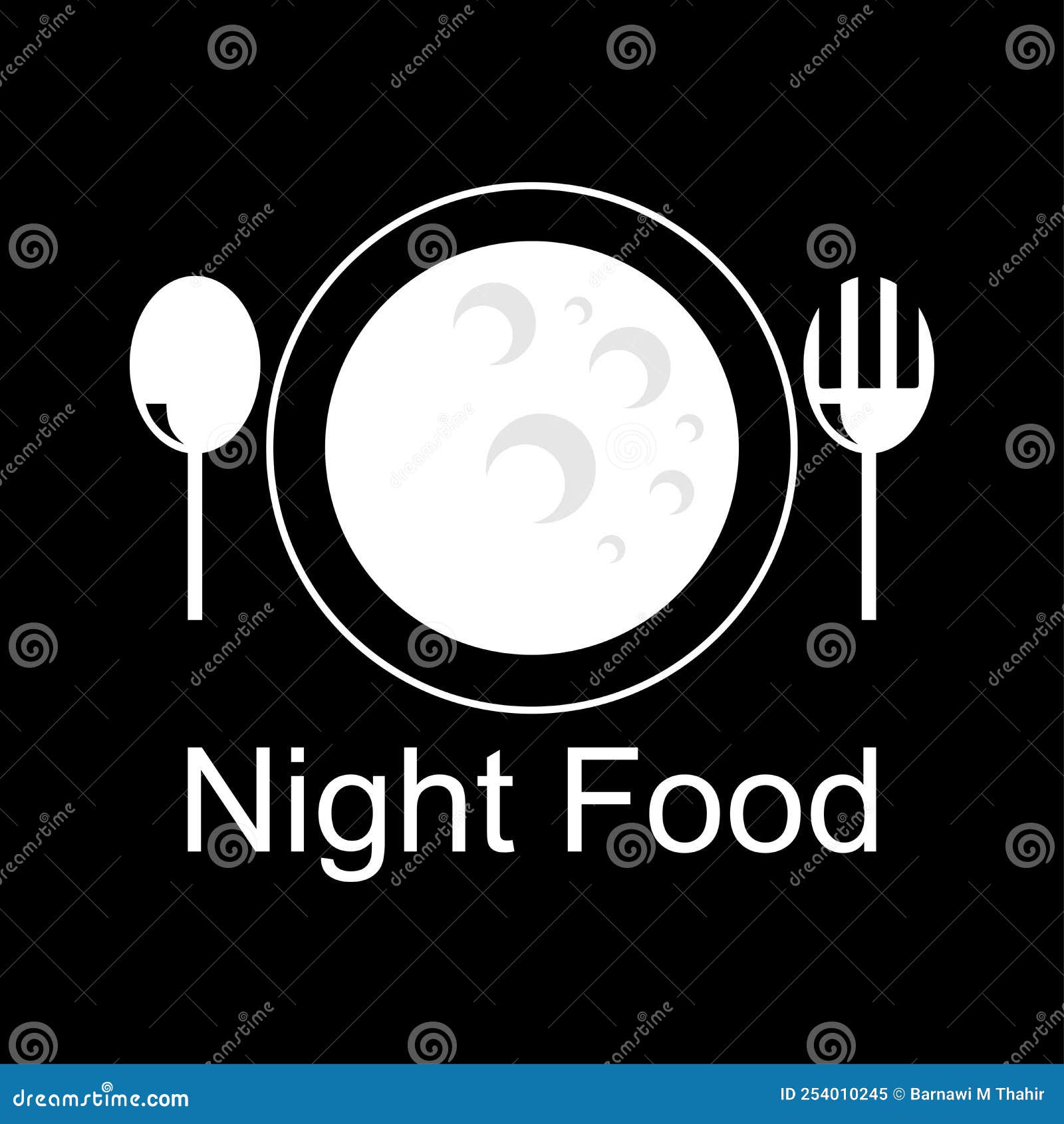 Night food logo design stock vector. Illustration of menu - 254010245
