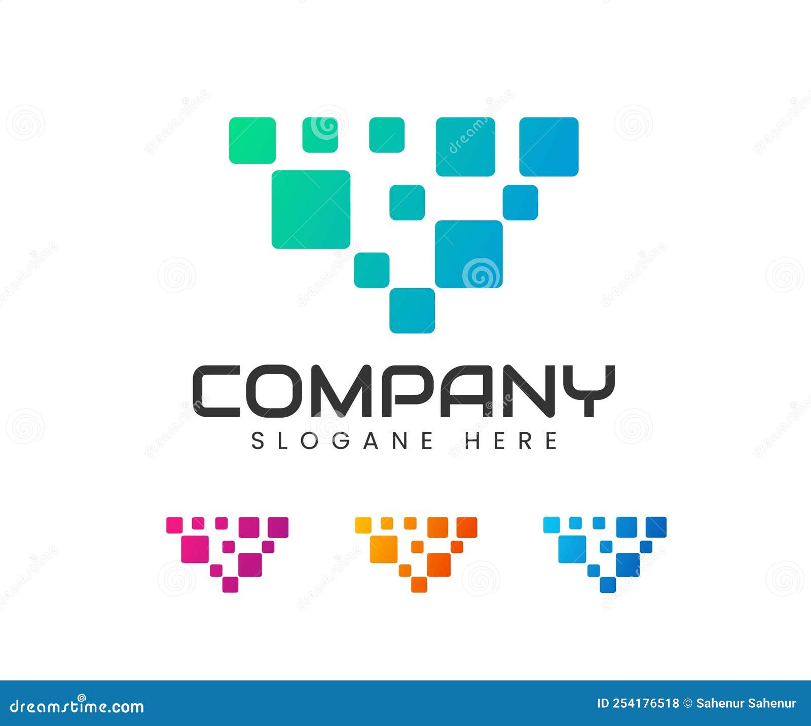 Abstract Technology Logo. Square Connection Technology Logo Stock ...
