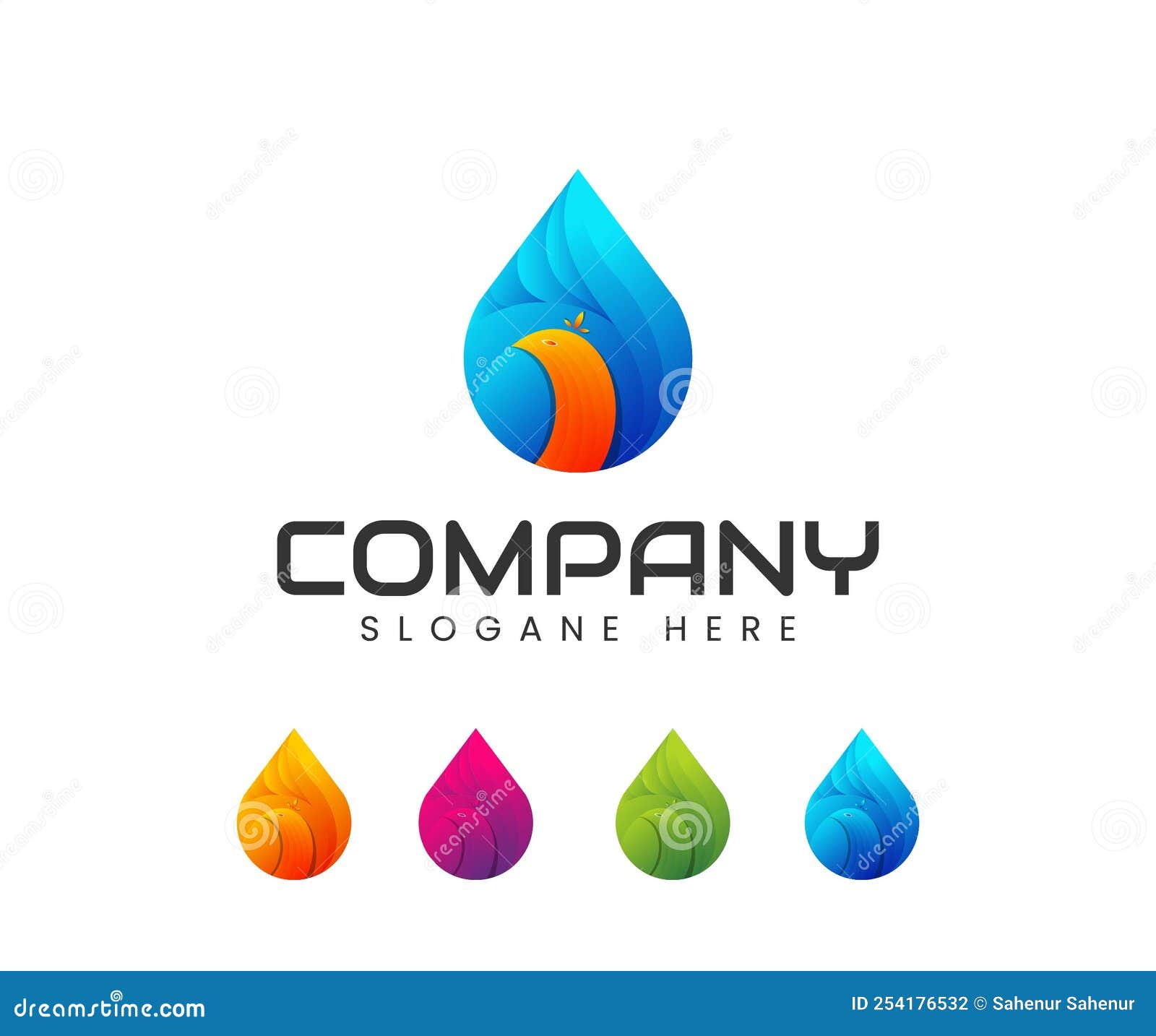 Water bird logo design stock vector. Illustration of warm - 254176532