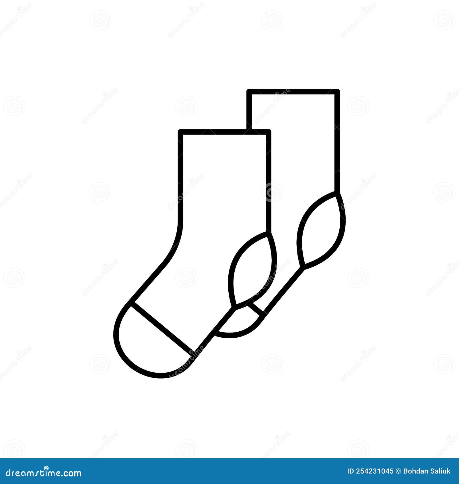 Elegant Mens Socks Outline Vector Icon. EPS 10.... Cotton Male Product ...