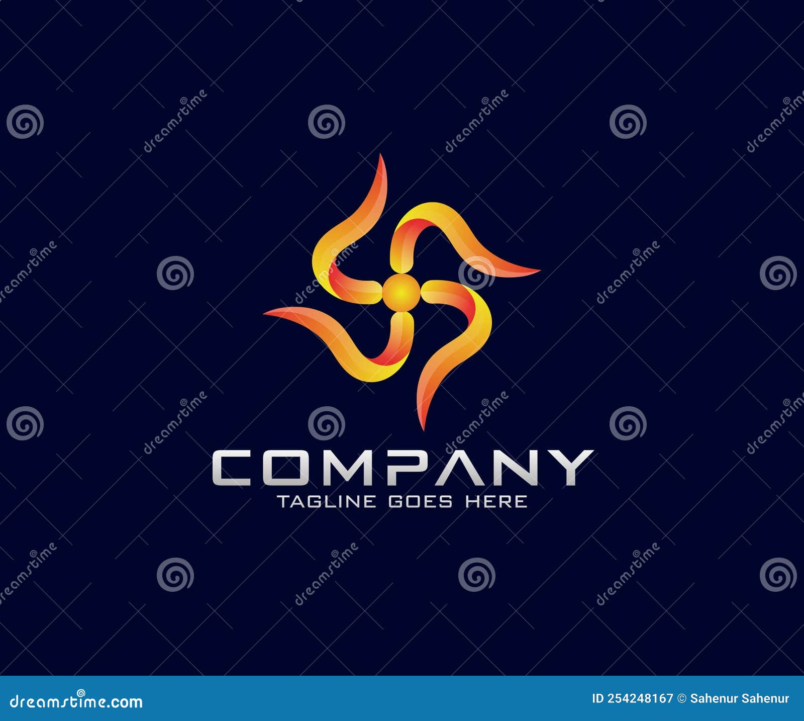 Abstract Modern Wind Logo Design Stock Vector - Illustration of company ...