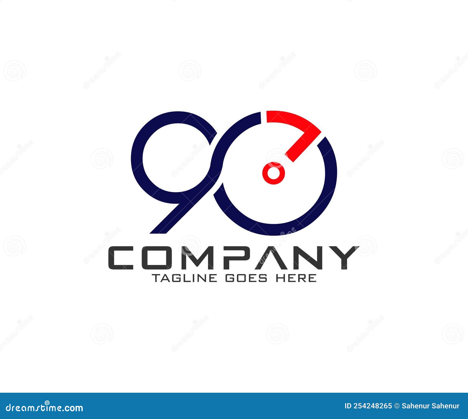 90 Watch Logo Design Number 90 Logo or Symbol Template Design Stock ...