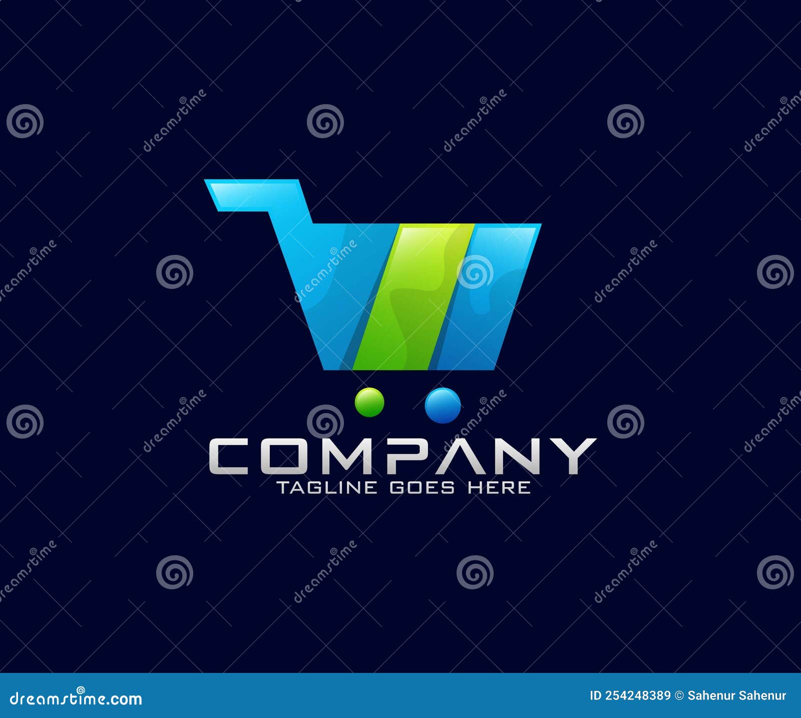 Modern Colorful Shopping Logo Design Online Shop Logo Designs Stock ...