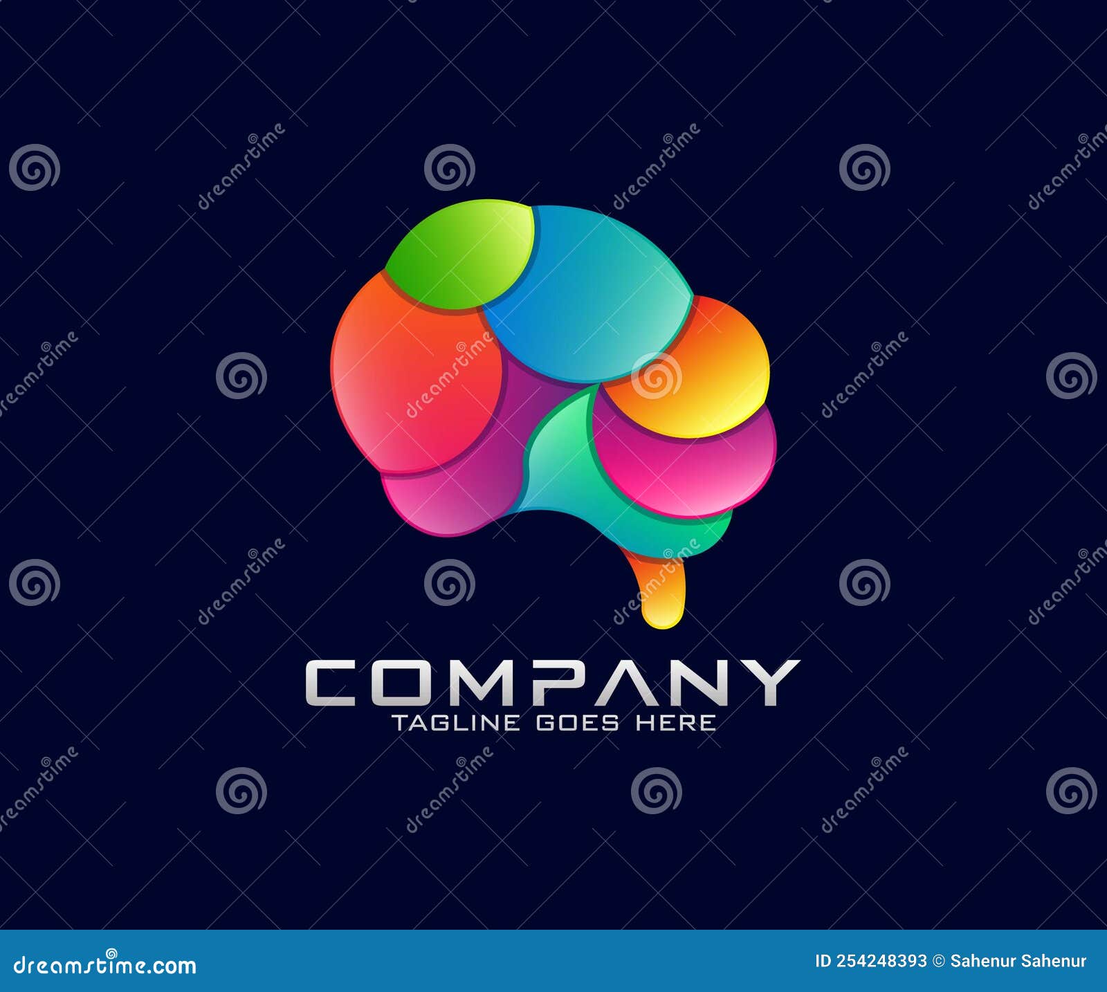 Colorful Brain Logo Designs Concept Vector Education Brain Logo Stock ...
