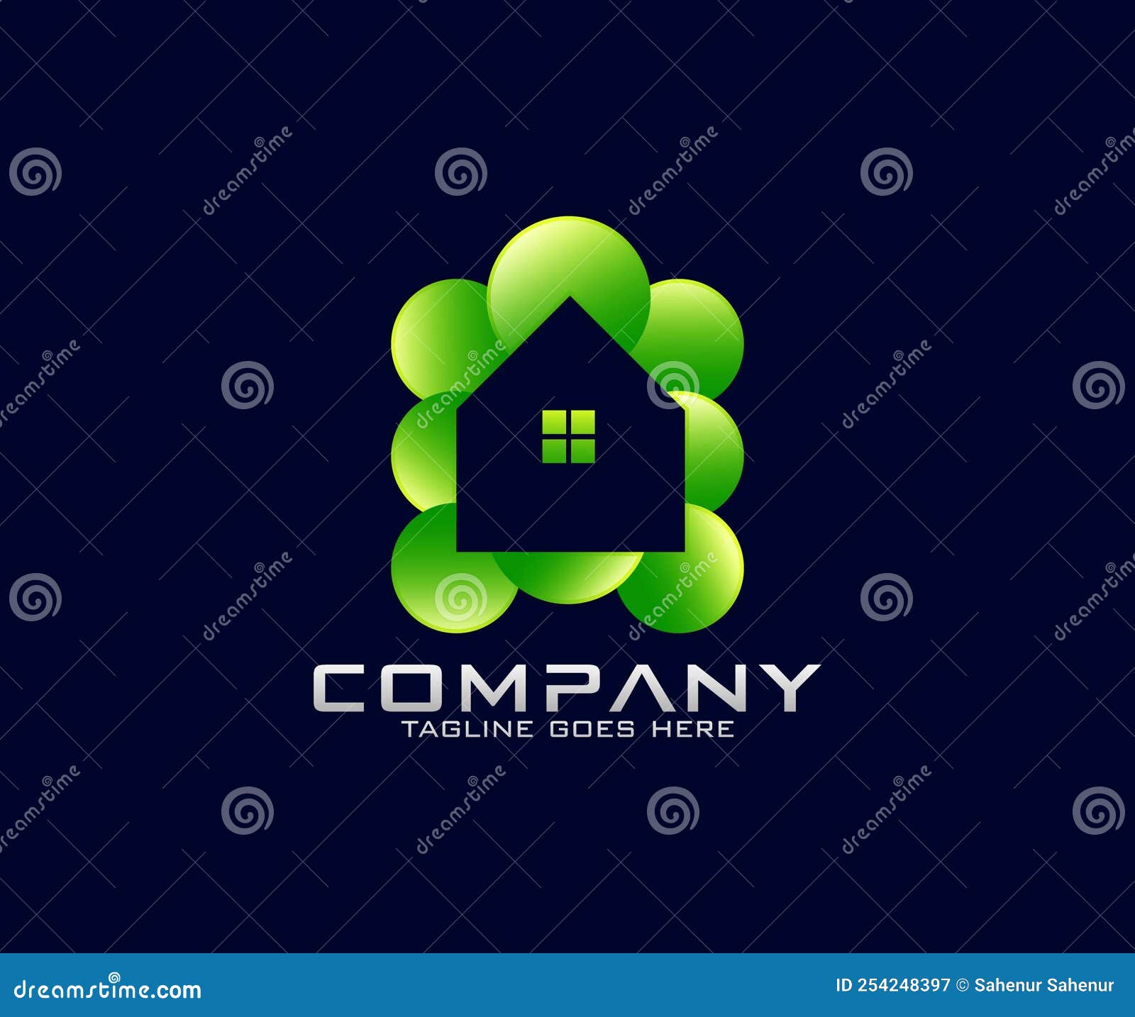Green House Logo Design Vector Nature House Logo Stock Vector ...