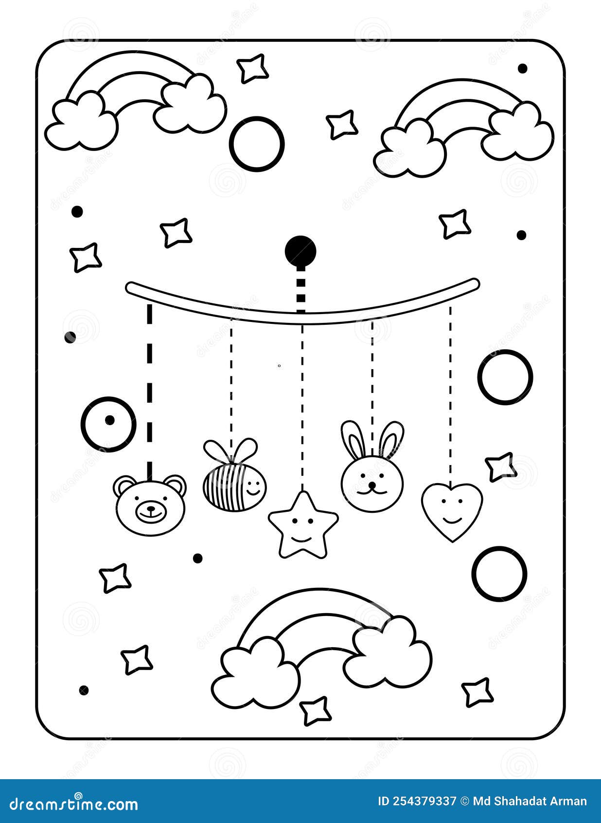 Toy Doodle Coloring Page, Toy Coloring Book for Kids, Easy Coloring ...