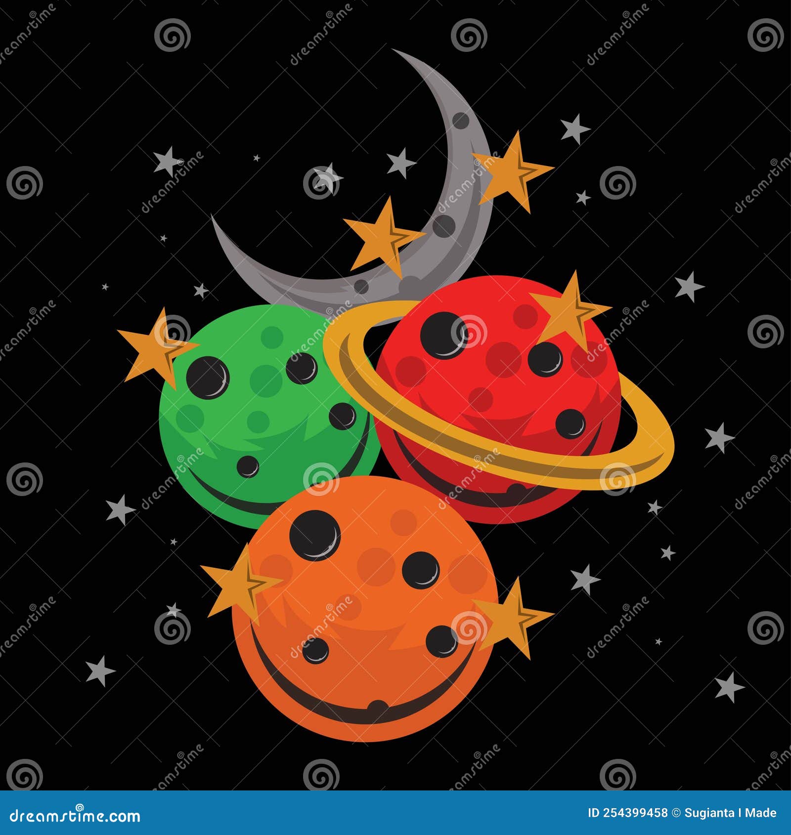 Color universe vector stock vector. Illustration of space - 254399458