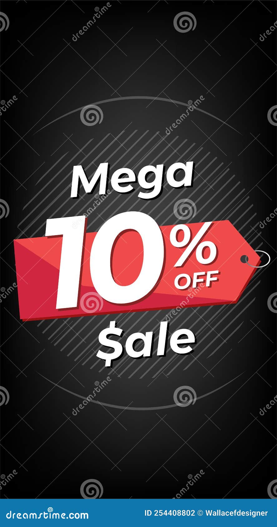 10 Percent Off. Black Discount Banner with Ten Percent Stock Vector ...