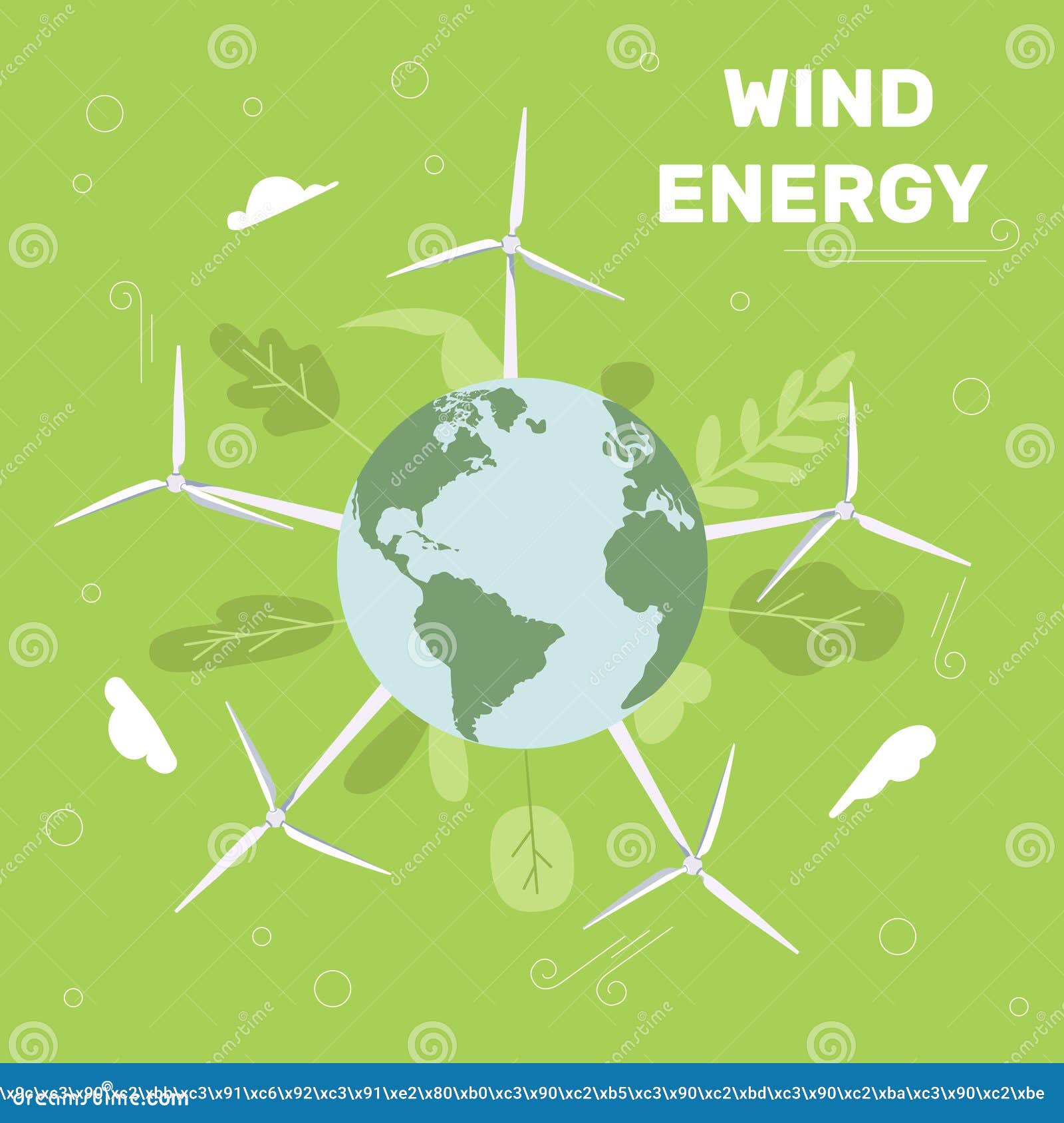 Onshore Wind Farms. Green Energy Wind Turbines on Earth. Wind Turbines ...