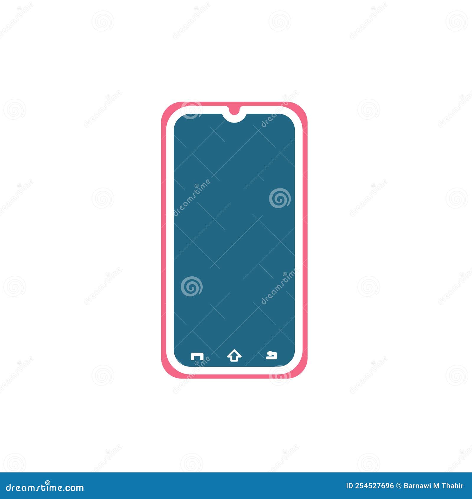 Smartphone Flat Icon Design Vector Stock Vector - Illustration of clean ...