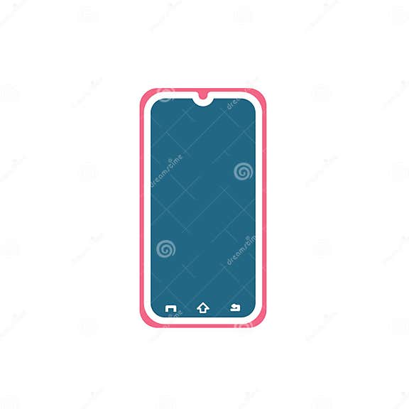 Smartphone Flat Icon Design Vector Stock Vector - Illustration of clean ...