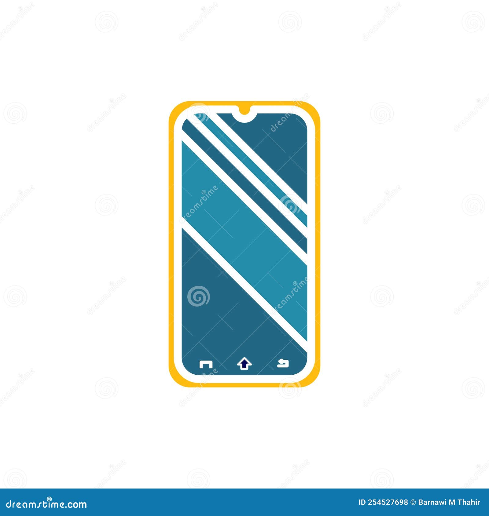 Smartphone Flat Icon Design Vector Stock Vector - Illustration of ...