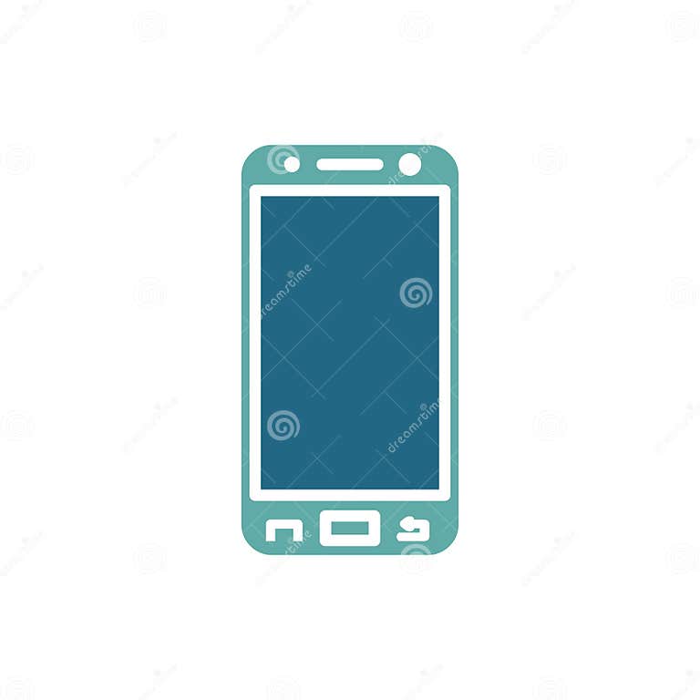 Smartphone Flat Icon Design Vector Stock Vector - Illustration of ...
