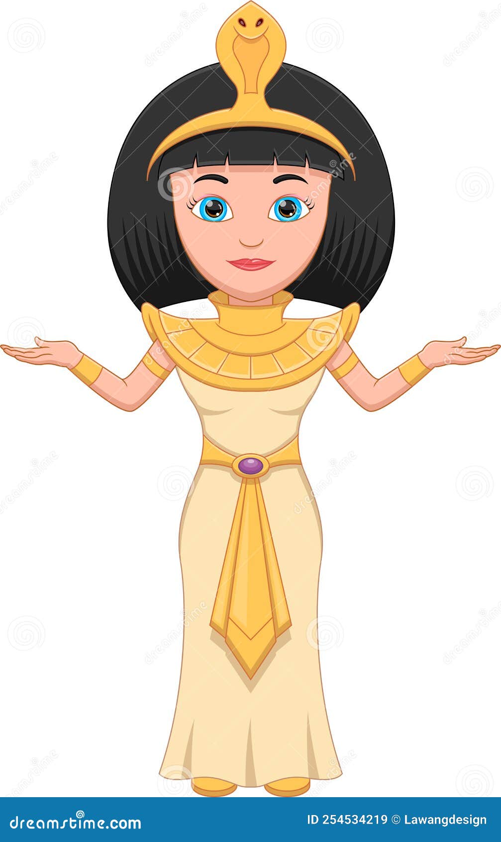 Cute Cleopatra Queen Cartoon Stock Photo | CartoonDealer.com #74333880