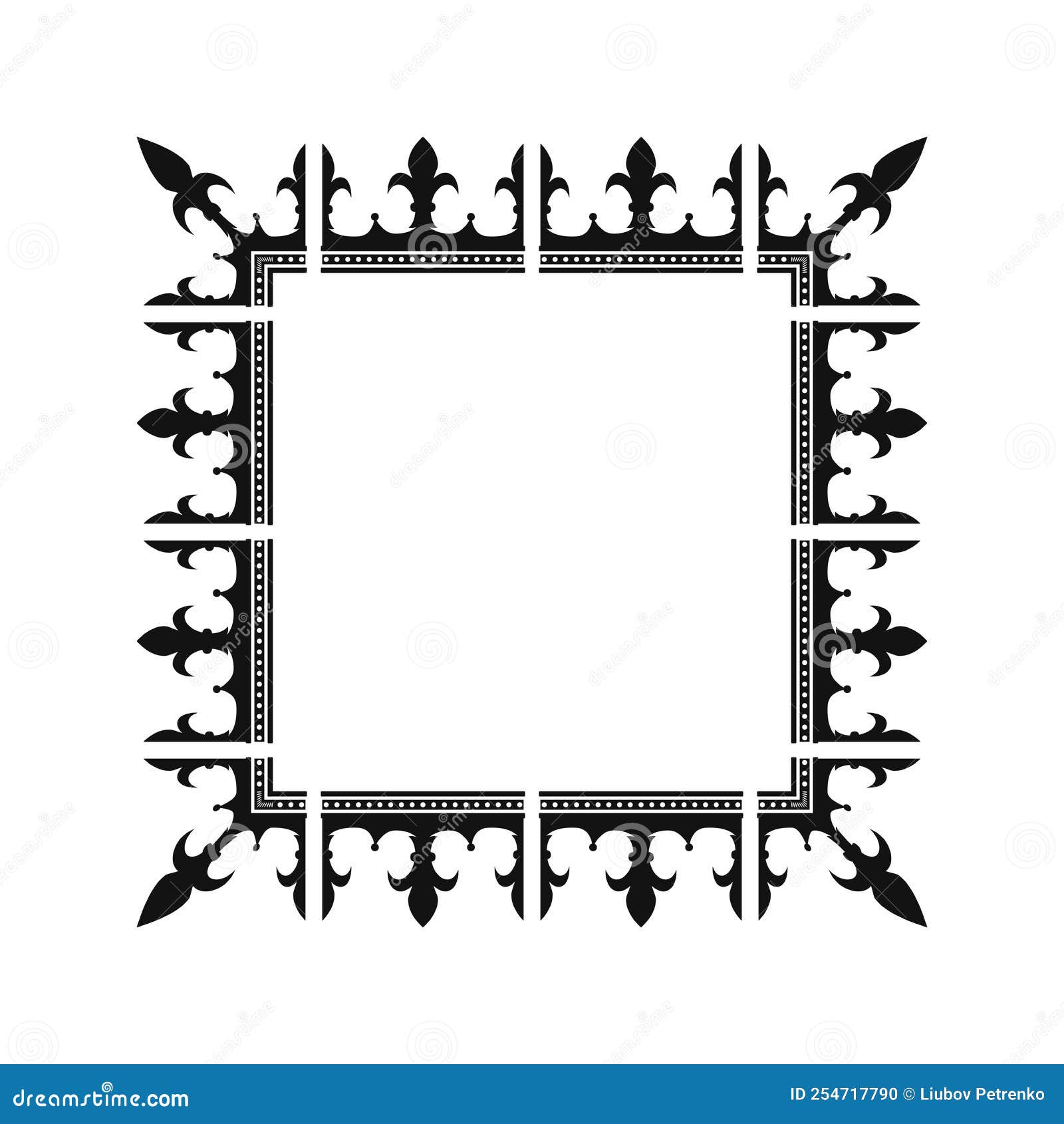 Decorative Baroque Square Frame Stock Vector - Illustration of frame ...