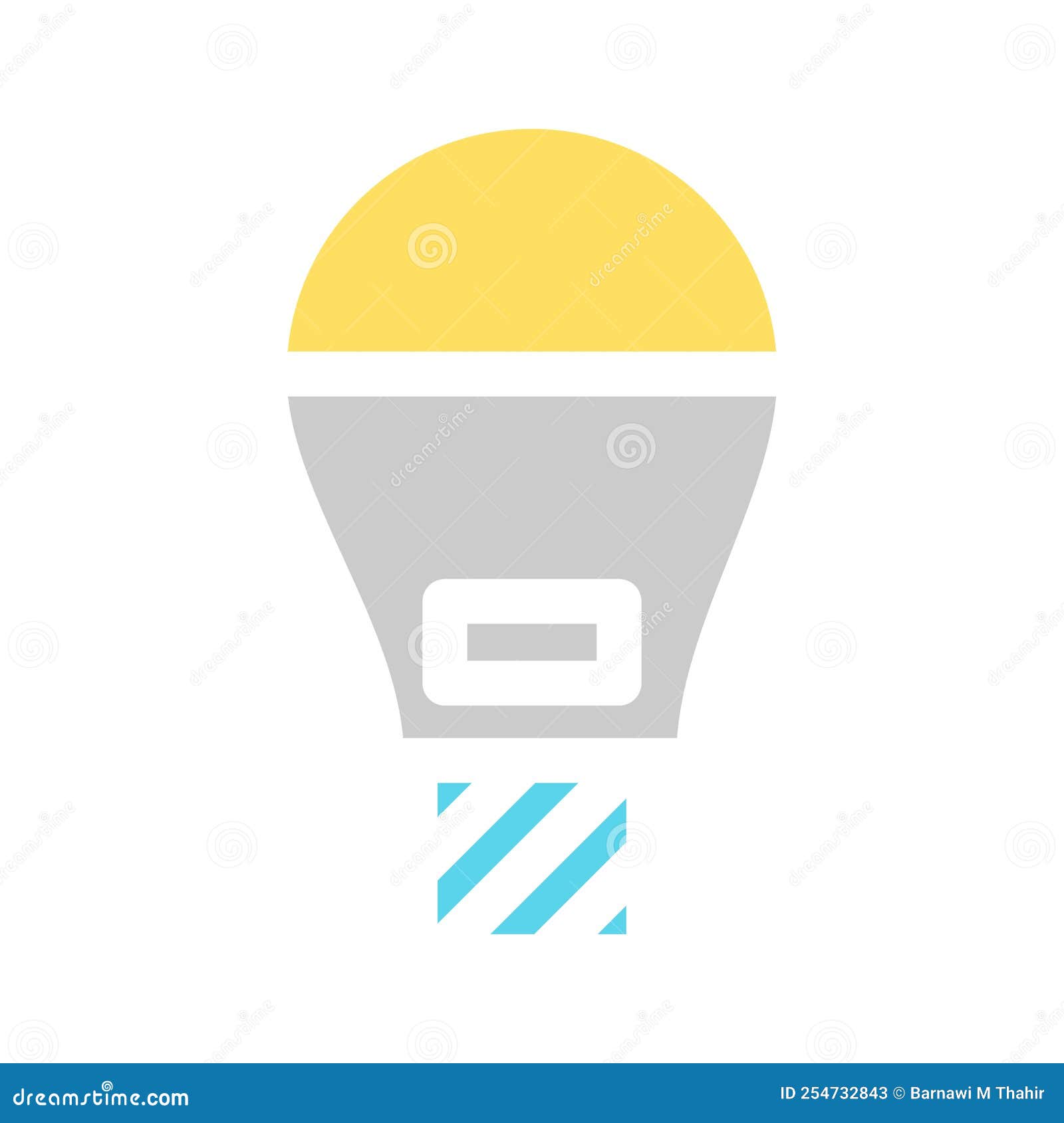Lamp Flat Icon Design Vector Stock Vector - Illustration of inspiration ...