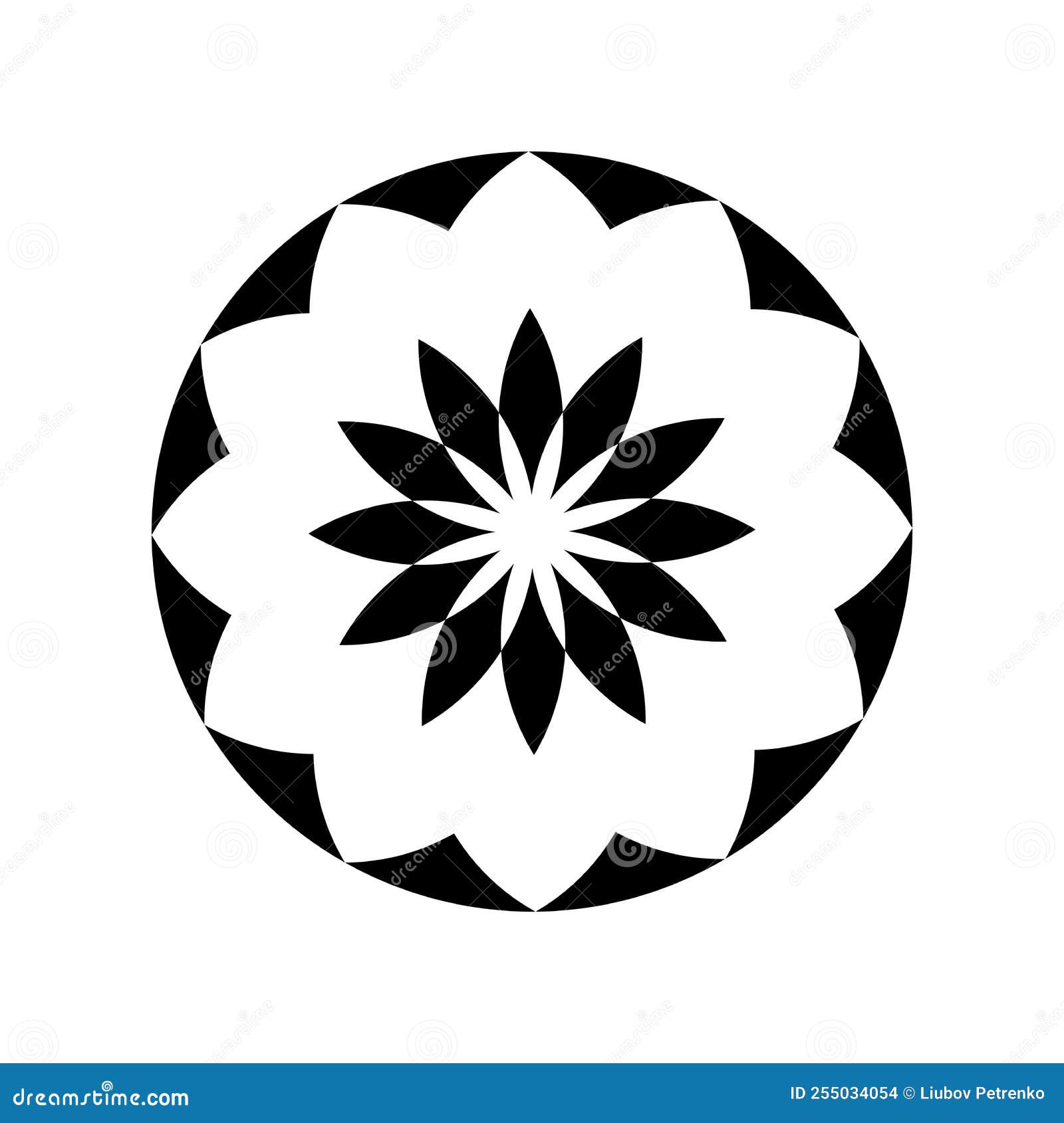 Minimal Abstract Symbol Circle Vortex Logo Stock Vector - Illustration ...